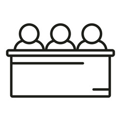 Office group icon simple human work Royalty Free Vector