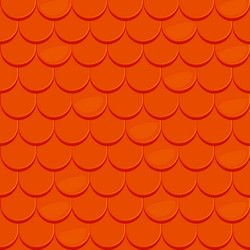Red roof tile seamless background pattern rooftop Vector Image