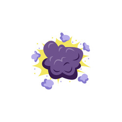 Bomb with fuse cartoon flat Royalty Free Vector Image