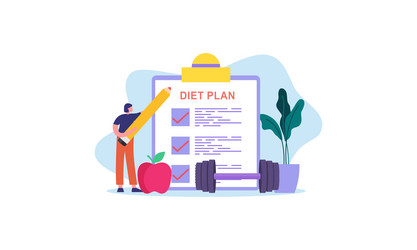 Diet plan checklist Royalty Free Vector Image - VectorStock