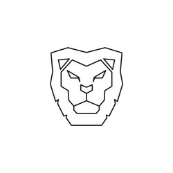 Head mane lion logo design icon Royalty Free Vector Image