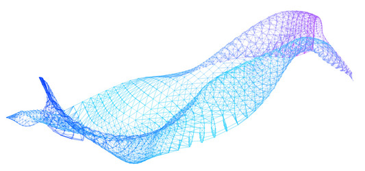 Network lines net wave information flow Royalty Free Vector