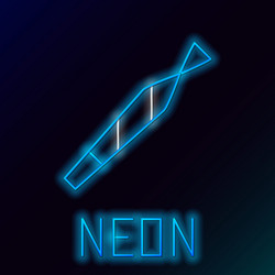 Glowing neon line marijuana joint spliff icon Vector Image