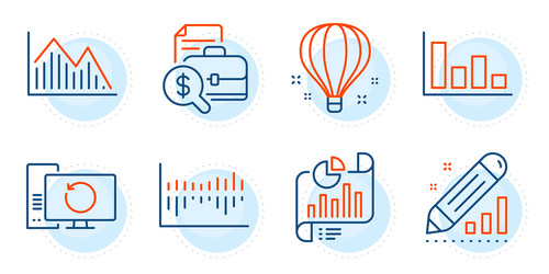 Investment graph accounting report Royalty Free Vector Image