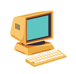 Pixel art retro computer pc user interface Vector Image