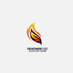 Fire ribbon logo icon design template Royalty Free Vector