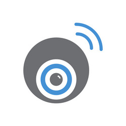 Smart wireless ip camera icon on white background Vector Image