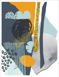 Trendy collage stickers set collection Royalty Free Vector