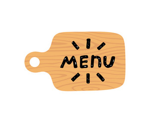 Menu wood board design background Royalty Free Vector Image
