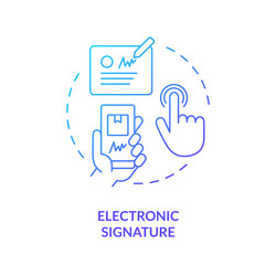 Go paperless blue gradient concept icon Royalty Free Vector