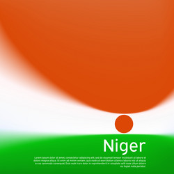 Niger flag stylized design nigerian national Vector Image