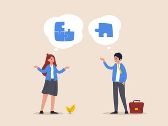 Finish or complete missing piece to fit the job Vector Image