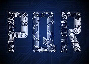 Set of circuit board style letters Royalty Free Vector Image