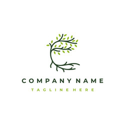 Pine tree logo design Royalty Free Vector Image