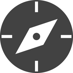 Compass pointing east Royalty Free Vector Image