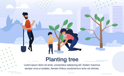 Mother and daughter planting tree Royalty Free Vector Image