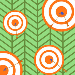 Arrow and target inside asymmetrical shaped form Vector Image