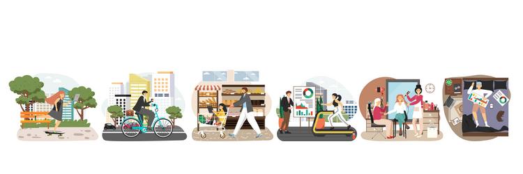 Busy Lifestyle Vector Images (over 180,000)