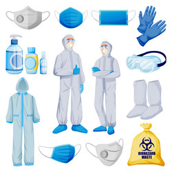 Personal protective equipment set Royalty Free Vector Image