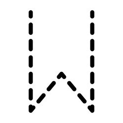 Tracing alphabet letter w lowercase prewriting Vector Image