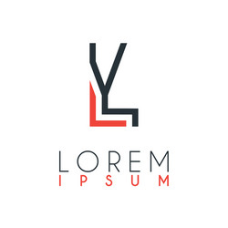 Logo between letter y and l or yl Royalty Free Vector Image
