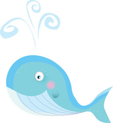 Cute whale cartoon character Royalty Free Vector Image