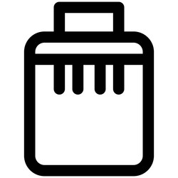 Paper shredder for document destruction Royalty Free Vector