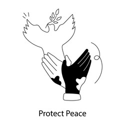 Protect peace Royalty Free Vector Image - VectorStock
