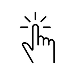 Computer mouse click cursor gray arrow icon Vector Image