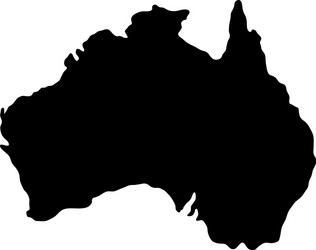 Australia map geography shape icon Royalty Free Vector Image