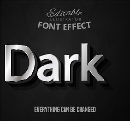 Black text editable font effect Royalty Free Vector Image