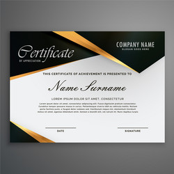 Premium certificate design template Royalty Free Vector