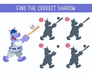 Find correct shadow puzzle game for children Vector Image
