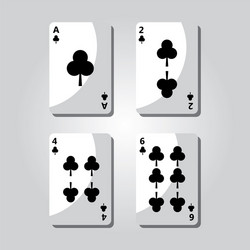 Clover Ace Cards Vector Images (over 1,200)