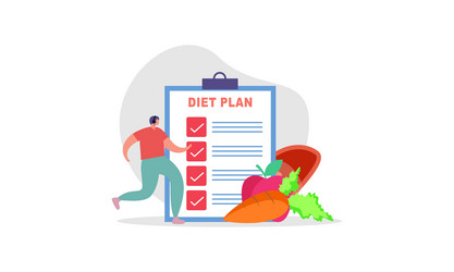 Diet plan checklist Royalty Free Vector Image - VectorStock