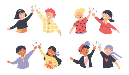 High Five Kids Vector Images (over 230)