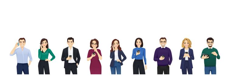 Business team set Royalty Free Vector Image - VectorStock