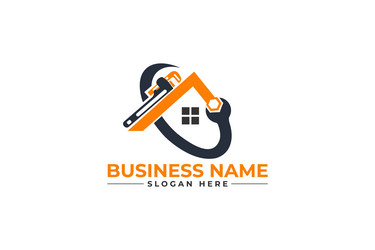 House service logo home repair shop logo design Vector Image