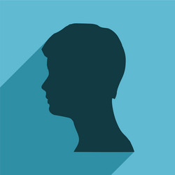 Profile side view portrait it is white icon Vector Image