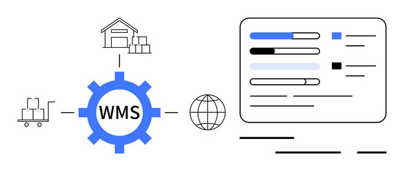 Warehouse management system wms streamlined Vector Image
