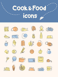 Cookery with spoon and food icons design Vector Image