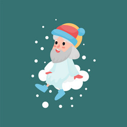 God character with nimbus standing on cloud Vector Image