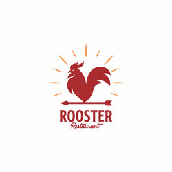 R rooster logo chicken rooster head mascot Vector Image