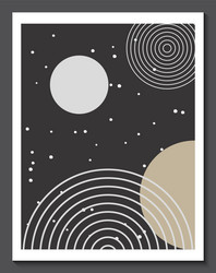Abstract geometric line art poster hand draw Vector Image