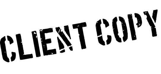 Client copy rubber stamp Royalty Free Vector Image