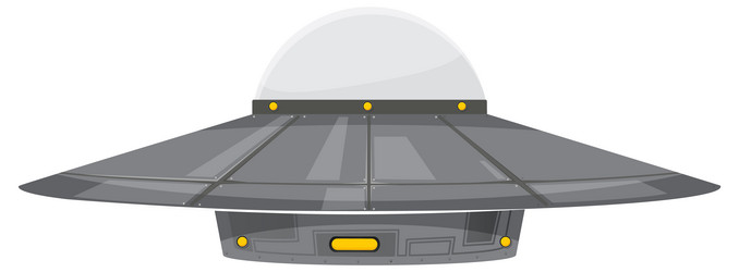 Isolated ufo uap cartoon from a unique angle Vector Image
