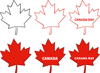 Canadian red maple leaf cartoon mascot character Vector Image