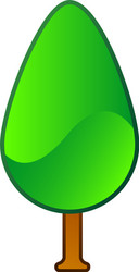 Isolated comic tree Royalty Free Vector Image - VectorStock