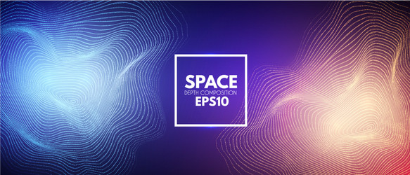 Rectangular frame on dynamic colorful background Vector Image