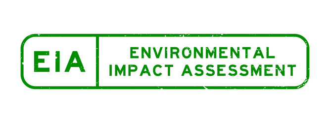 Grunge red eia abbreviation environmental Vector Image